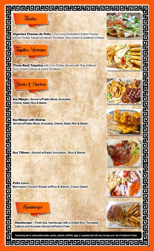 Ricas Tortas Hana menu in McMinnville, Tennessee, USA
