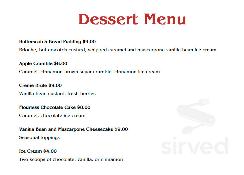 Rob Dob's Restaurant & Bar menu in Bloomington, Illinois, USA