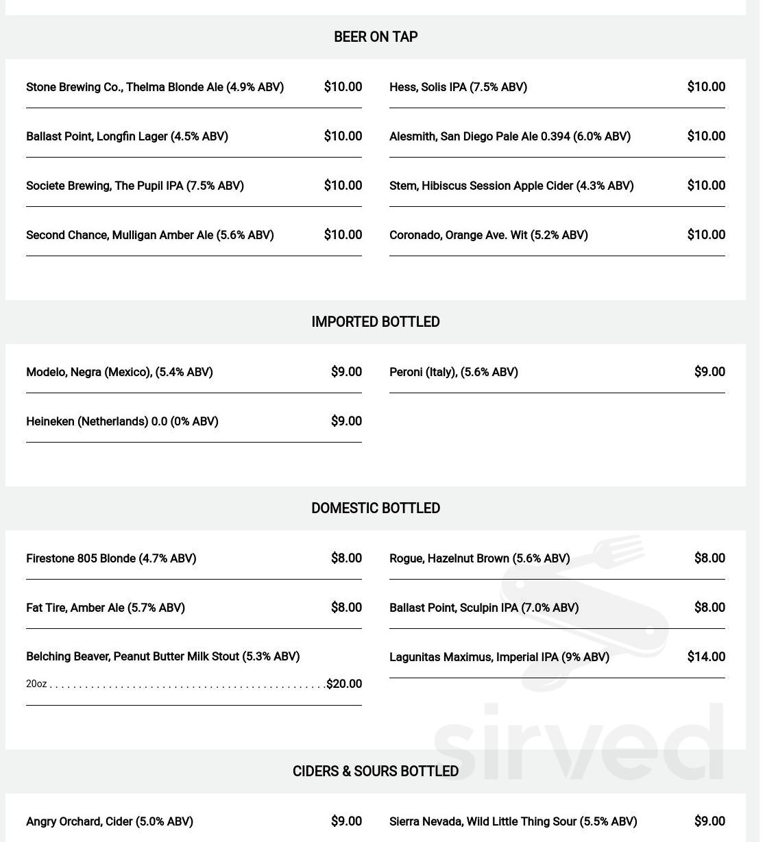 ARLO menus in San Diego, California, United States