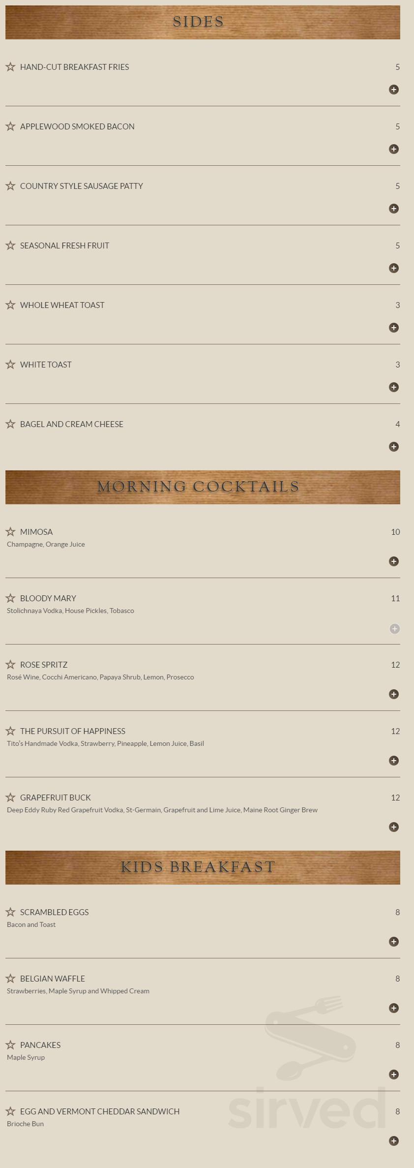 The Capital Burger menu in Reston, Virginia, USA