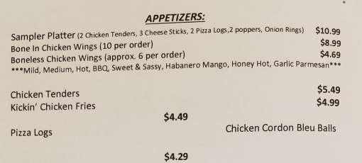 Menu for State Street Deli in Heuvelton, NY | Sirved