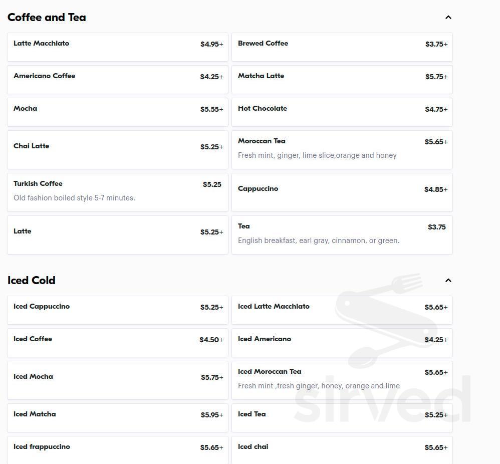 Mellow Yellow menus in New York, New York, United States