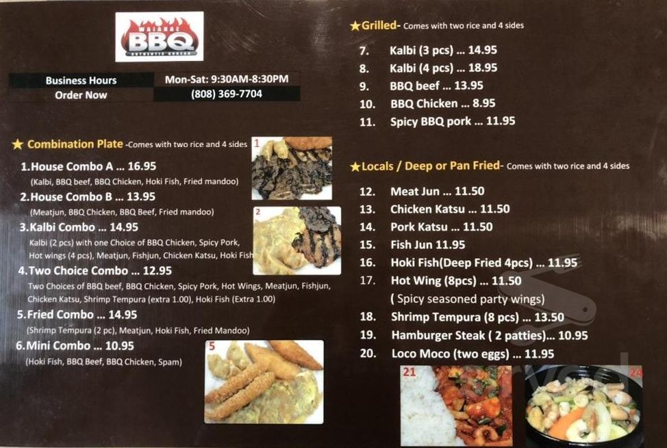 Menu - Waianae HI's Waianae Korean BBQ | Sirved