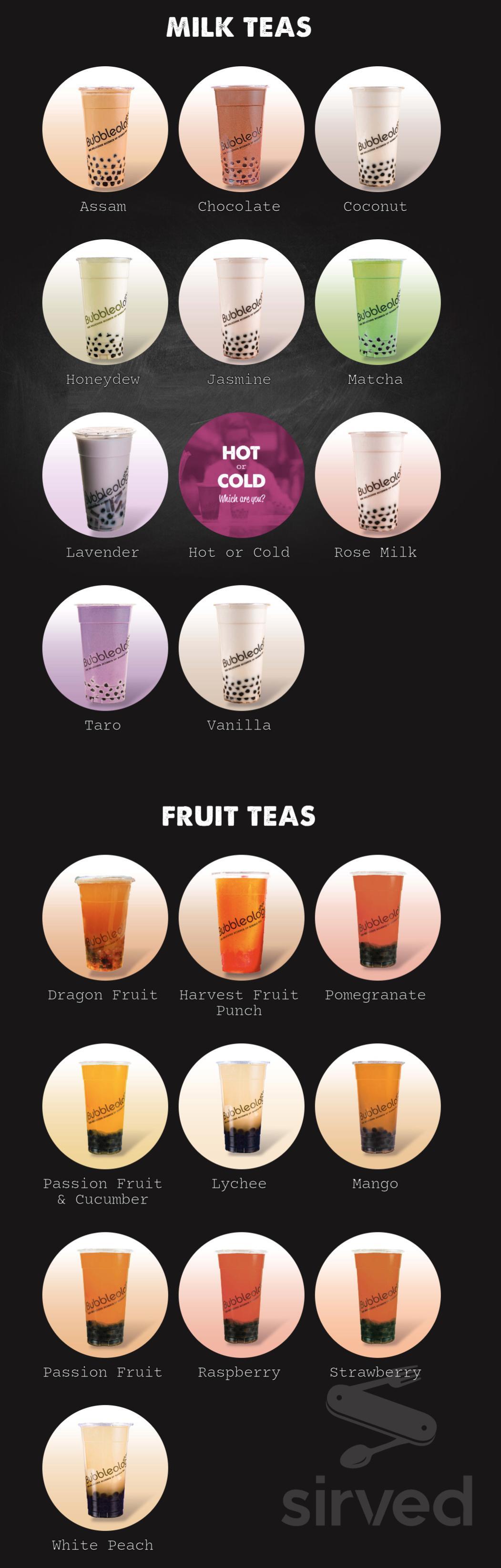 Bubbleology menus in Dearborn, Michigan, United States