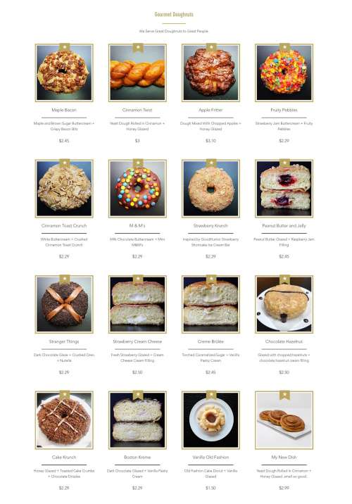 Glaze'n Daze Donuts menu in Johnston, Rhode Island, USA