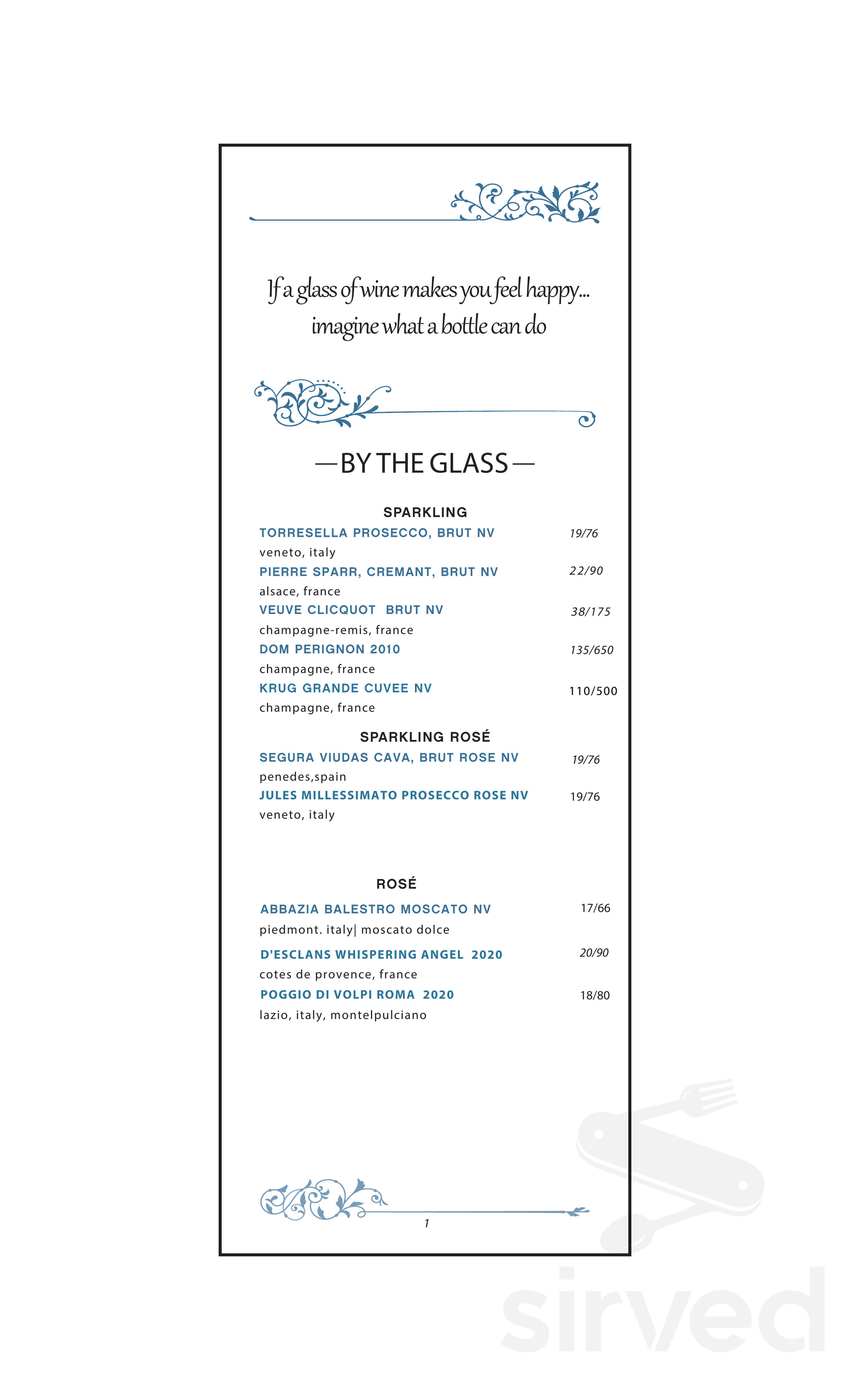 La Vie menus in 88 District Square SW 5th floor, Washington, United States