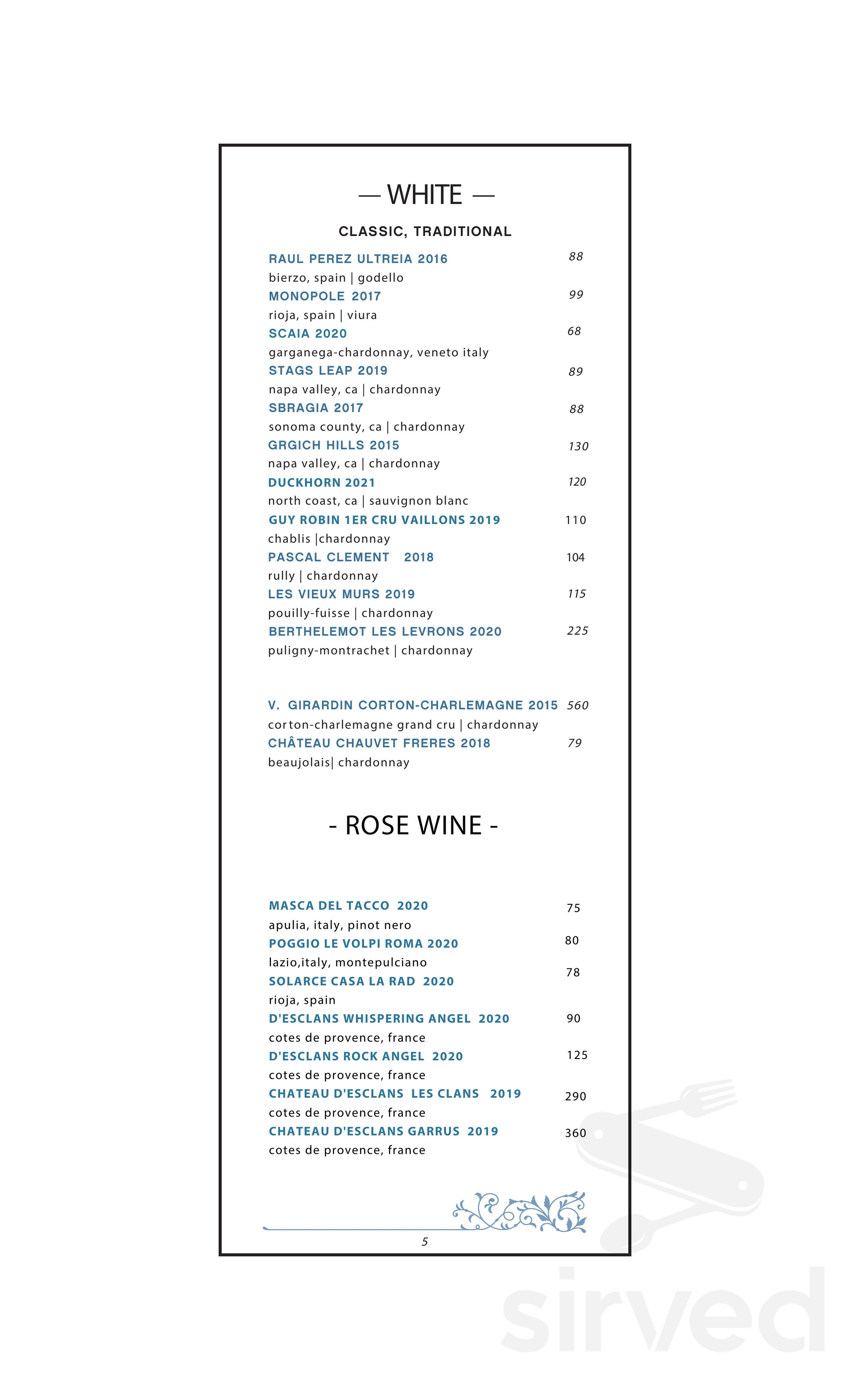 La Vie menus in 88 District Square SW 5th floor, Washington, United States