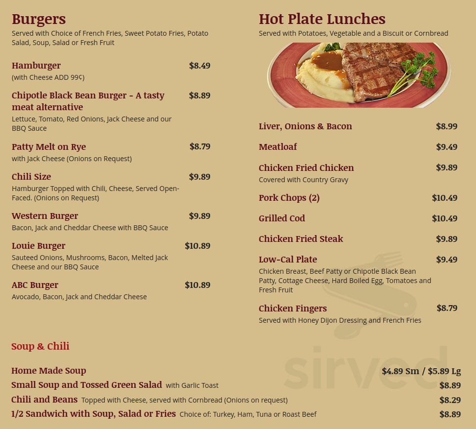 Molly Brown's Country Cafe menus in Victorville, California, United States