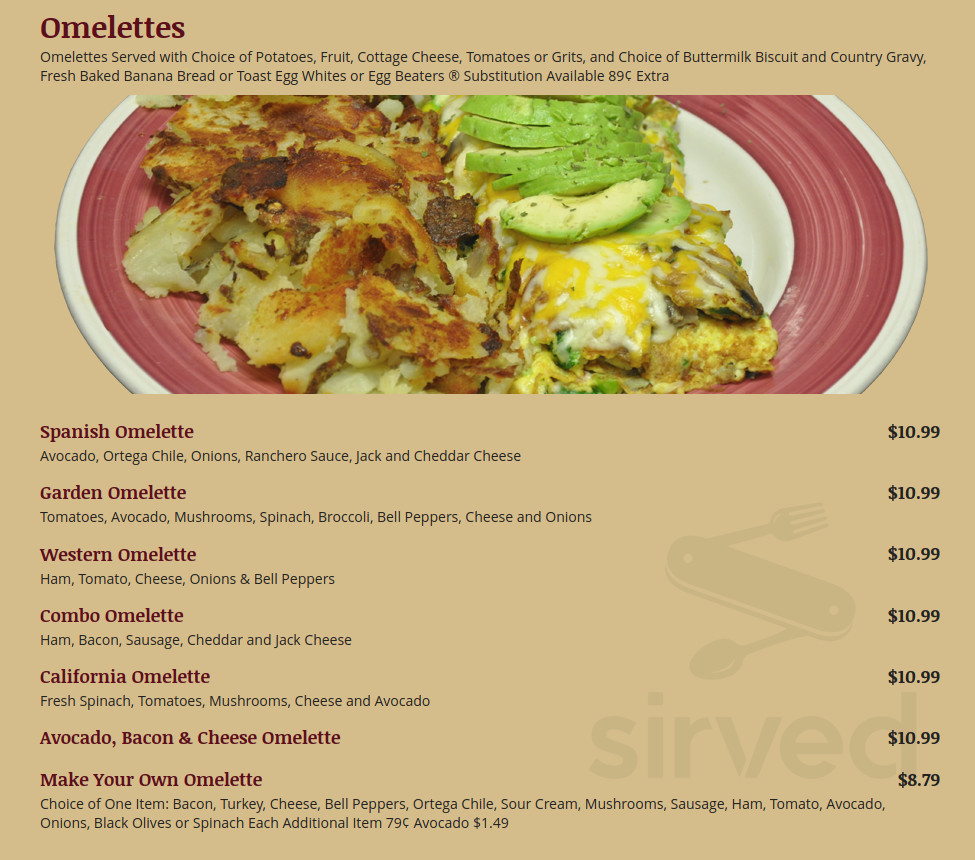 Molly Brown's Country Cafe menus in Victorville, California, United States