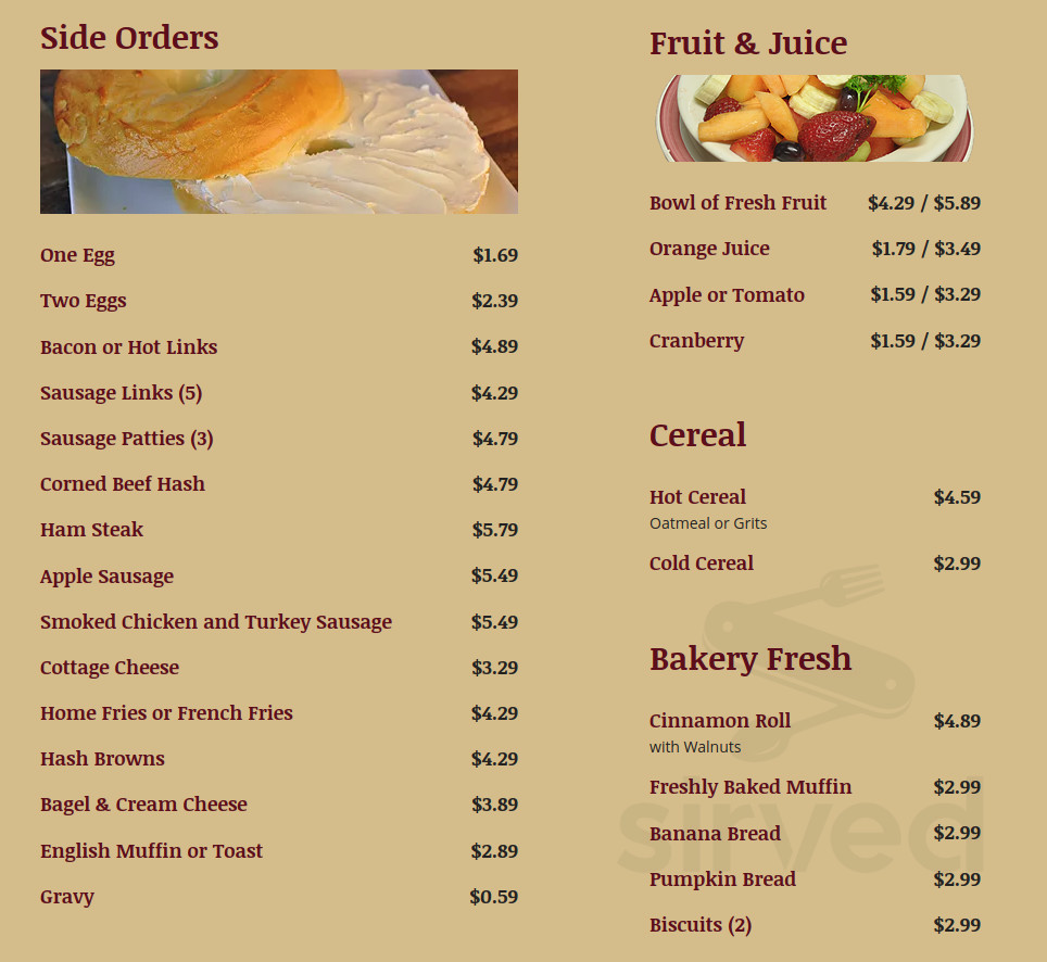 Molly Brown's Country Cafe menus in Victorville, California, United States