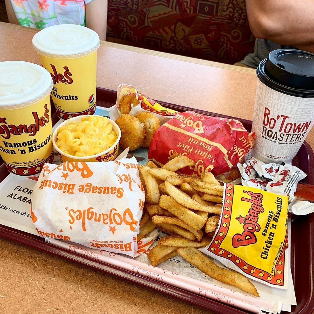 Bojangles menu in Muscle Shoals, Alabama, USA