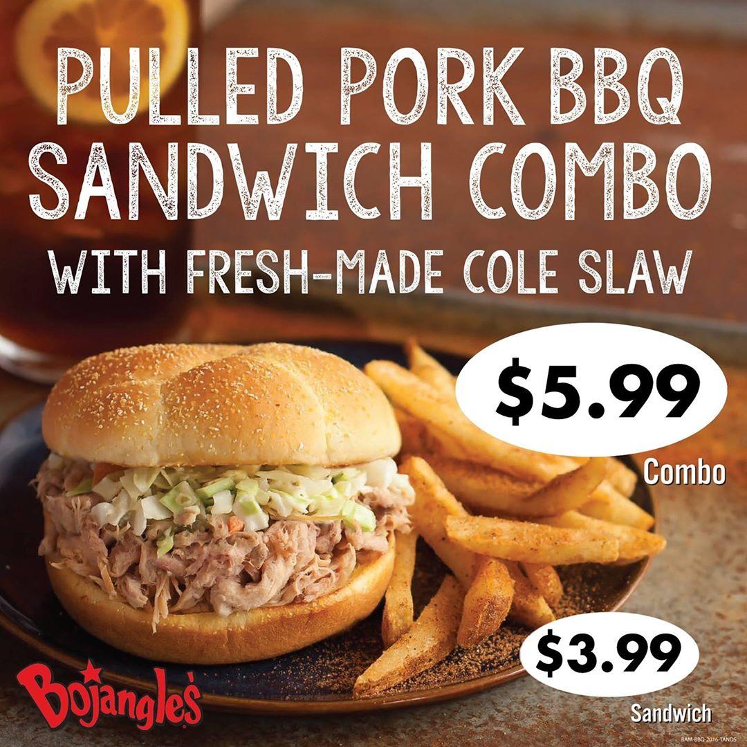 Bojangles menu in Muscle Shoals, Alabama, USA