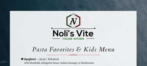 Menu for Noli's Vite in Cibolo, TX | Sirved