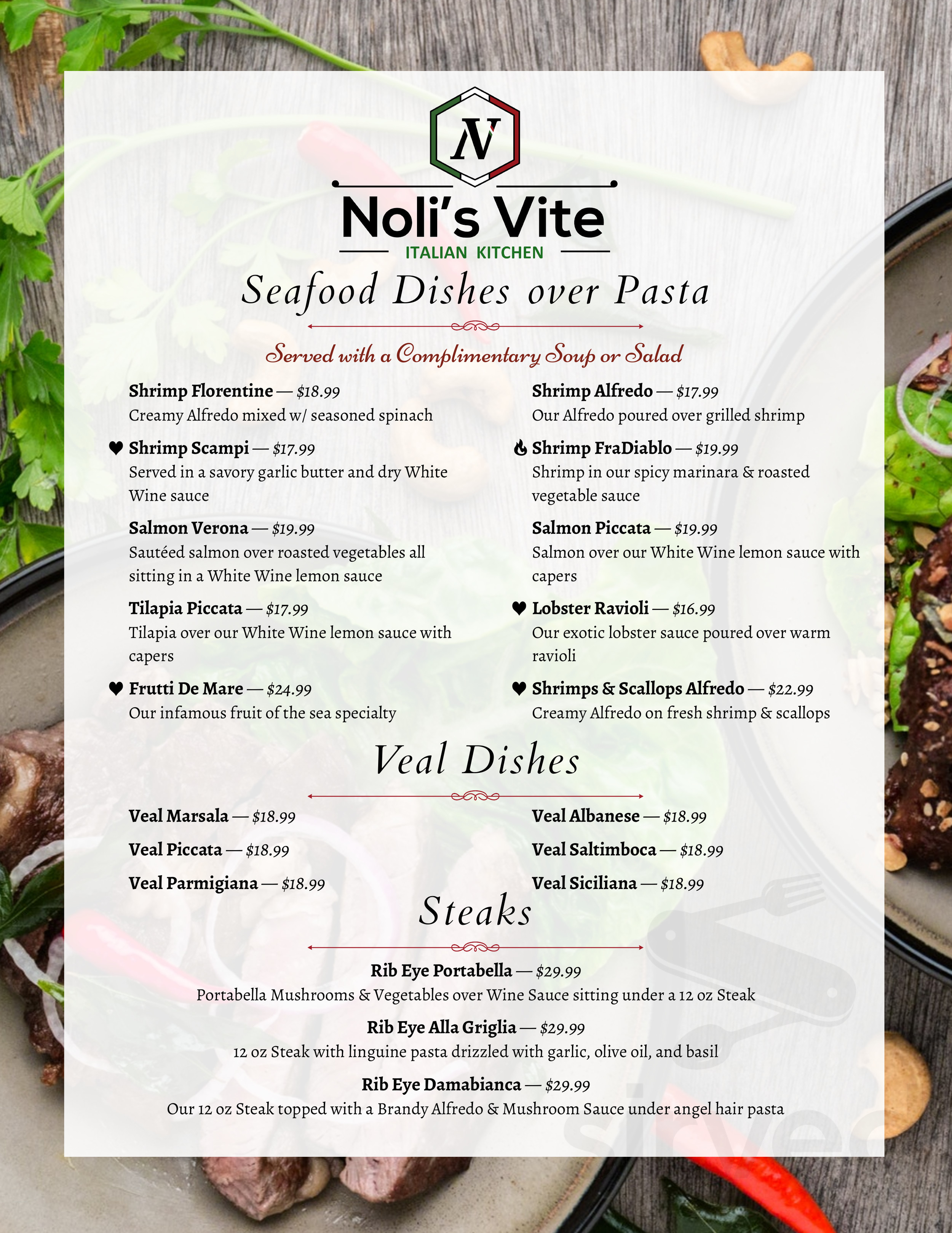 Noli's Vite menus in New Braunfels, Texas, United States