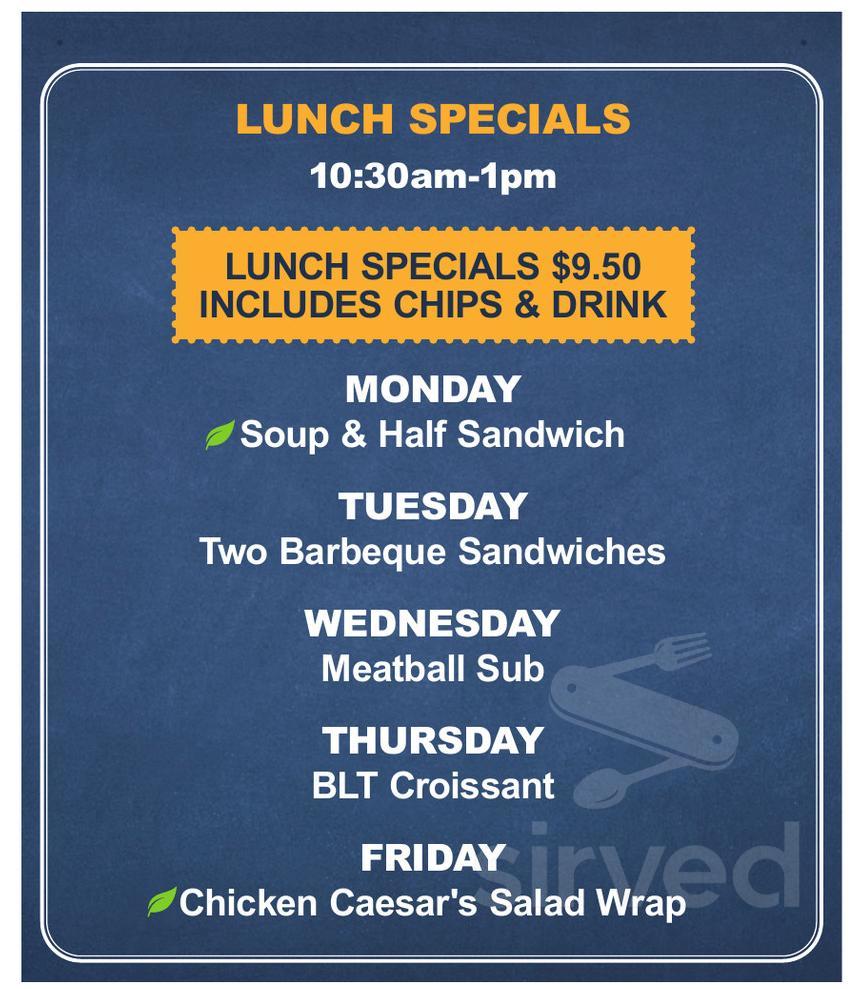 Velocity Cafe menu in Hurlburt Field, Florida, USA
