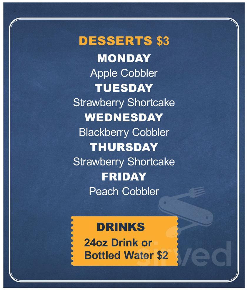 Velocity Cafe menu in Hurlburt Field, Florida, USA