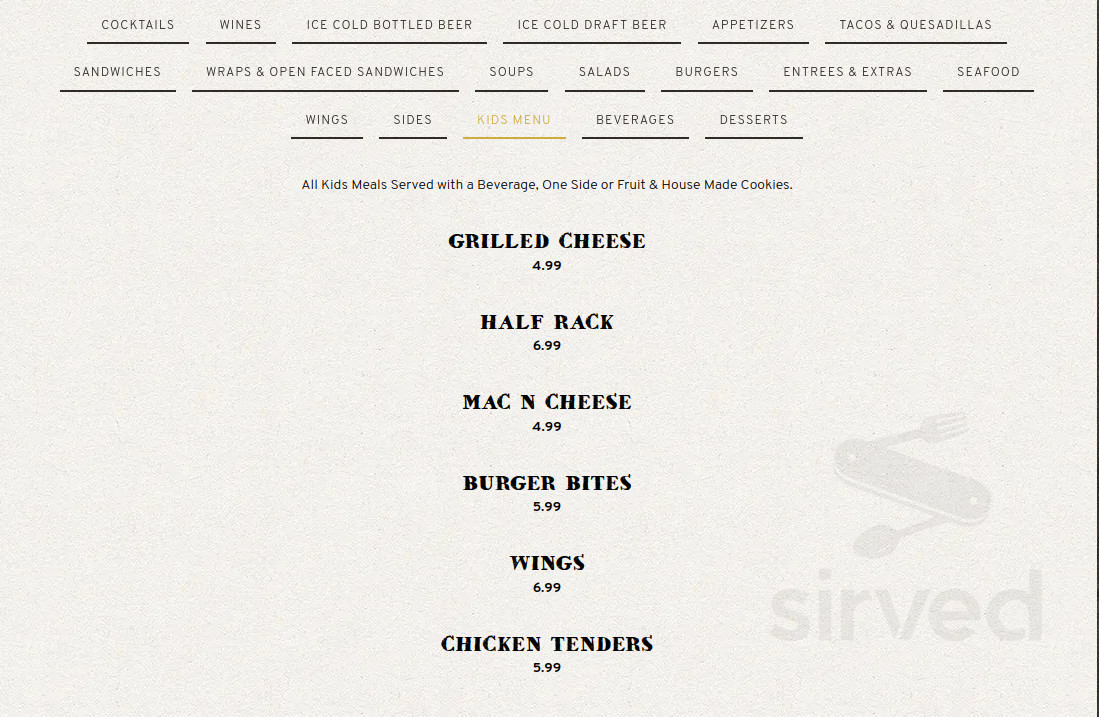 Tail-Gators Brews & Grill menus in Port St. Lucie, Florida, United States