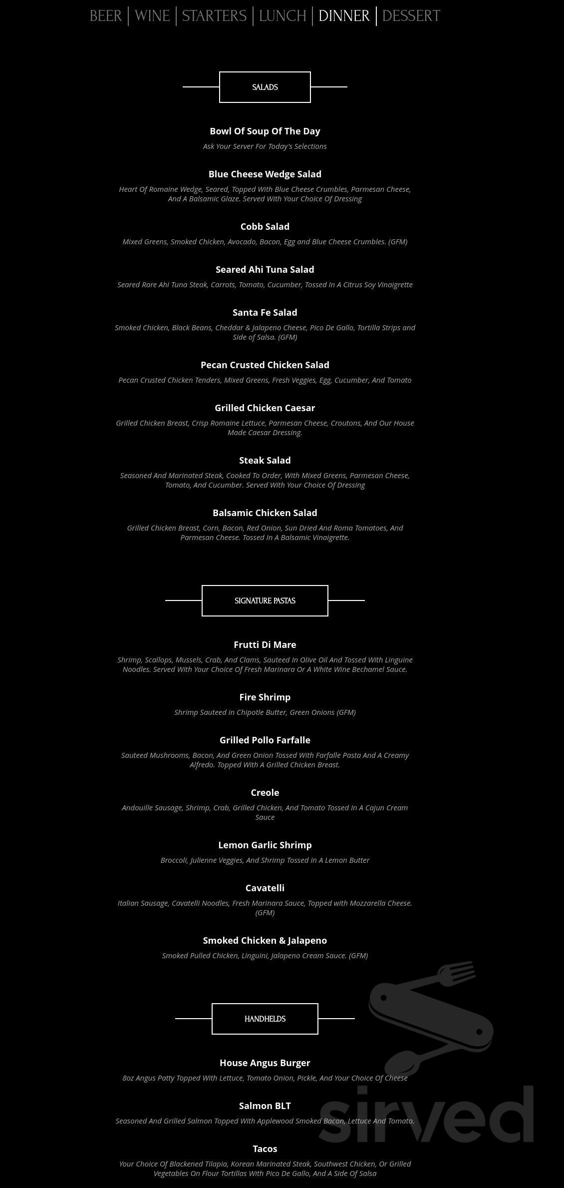 District 36 Wine Bar & Grille menu in Ankeny, Iowa, USA