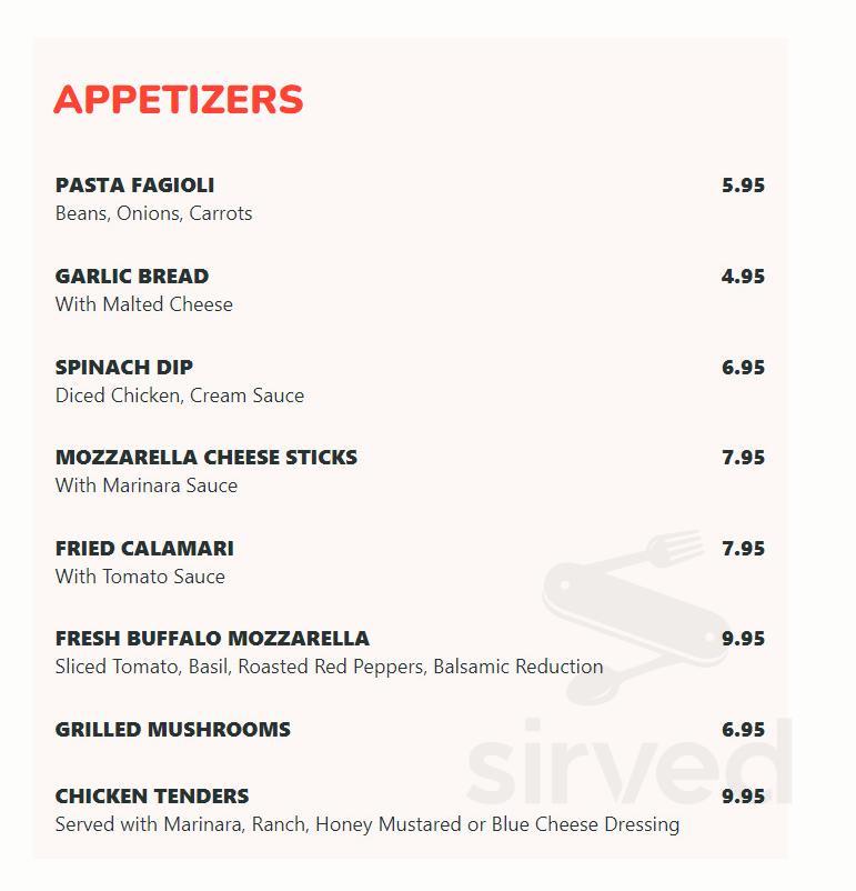 Menu for Anconna Italian Restaurant in Quitman, TX | Sirved