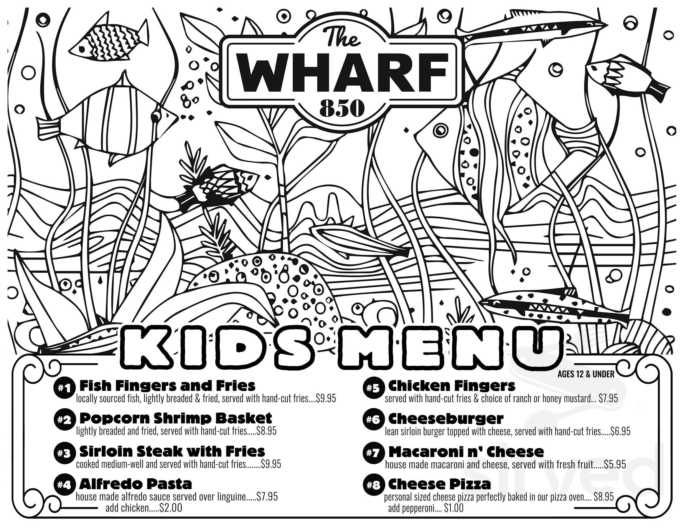 The Wharf 850 menu in Niceville, Florida, USA