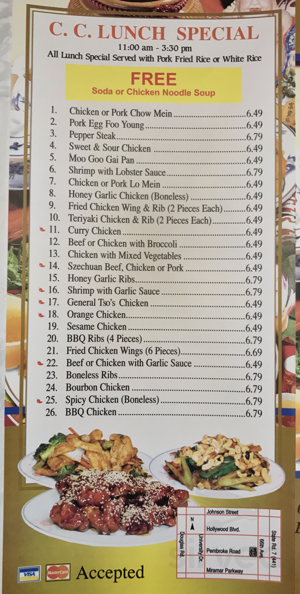 C C Chinese Cooking menu in Pembroke Pines, Florida, USA