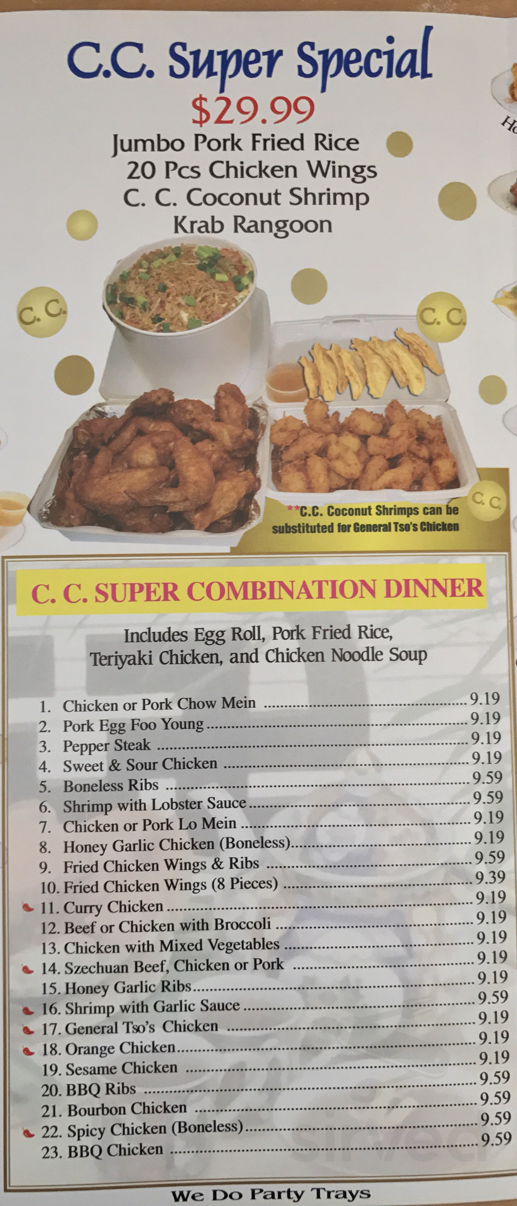 C C Chinese Cooking menu in Pembroke Pines, Florida, USA