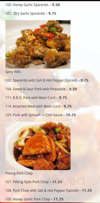 Mr. Ho Wonton House menus in Burnaby, British Columbia, Canada