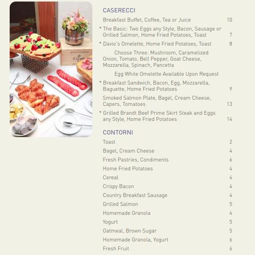 Davio's Northern Italian Steakhouse menu in The Colony, Texas, USA