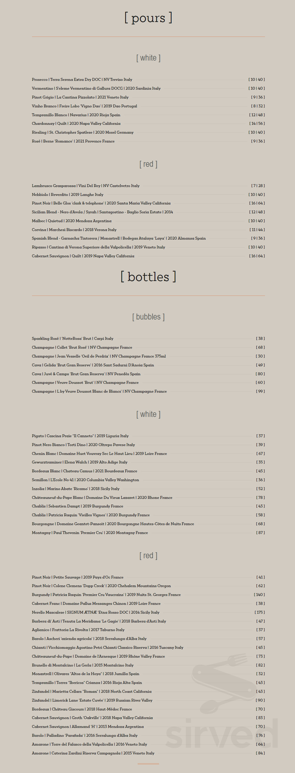 ['plas] menu in Columbus, Ohio, USA