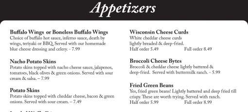 Menu for Fireside Lounge & Supper Club in Dennison, MN | Sirved