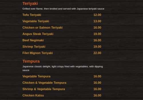 Zaza Japan menu in East Northport, New York, USA