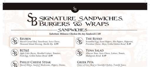 Menu for Stonebridge Grille & Tavern in Warren, OH | Sirved