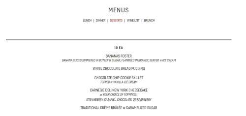 Stab's Prime Steak and Seafood menu in Baton Rouge, Louisiana, USA