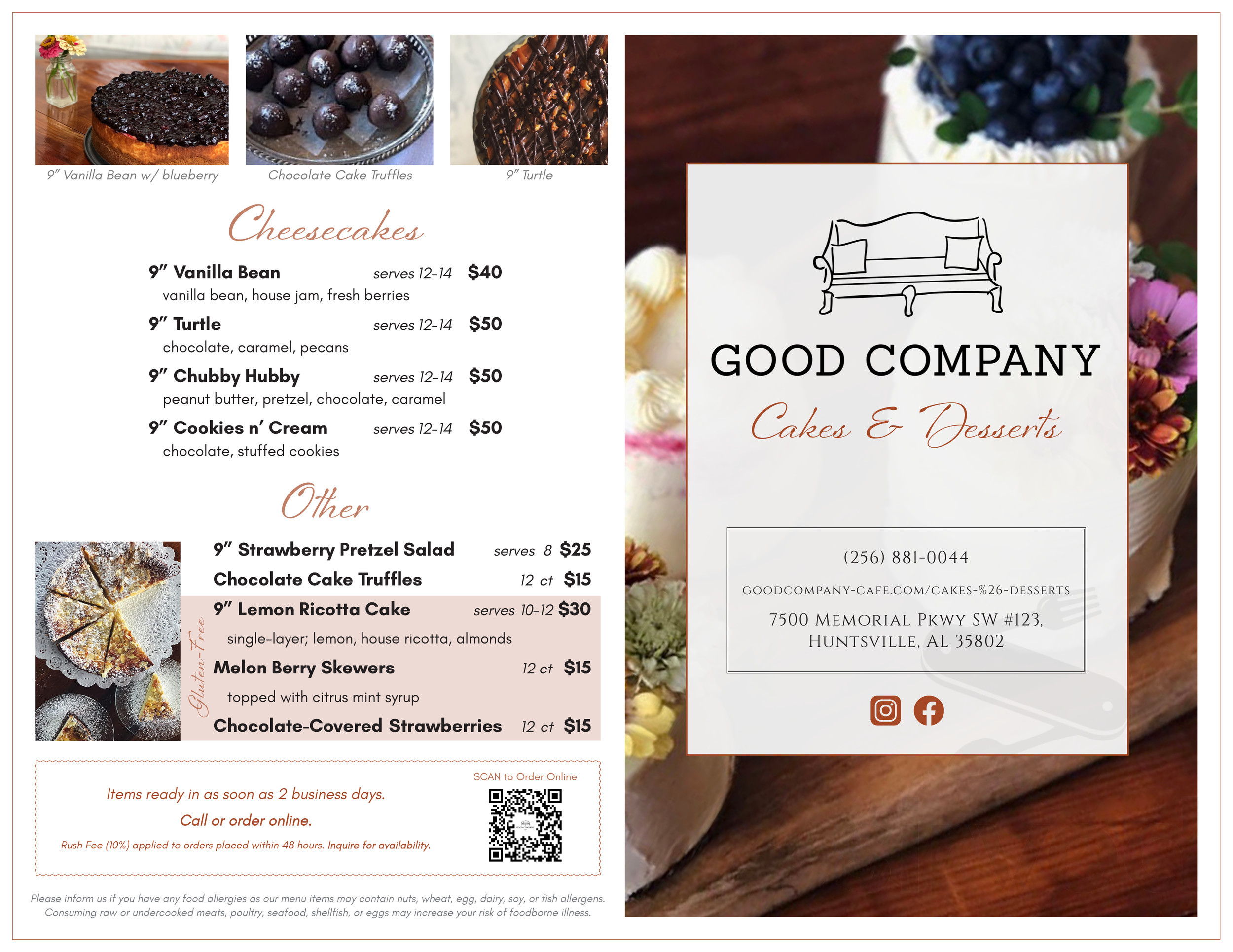 Menu for Good Company Cafe in Huntsville, AL | Sirved