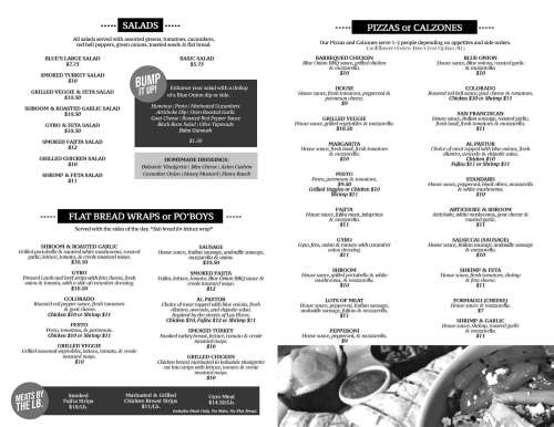 The Blue Onion menu in Weslaco, Texas, USA