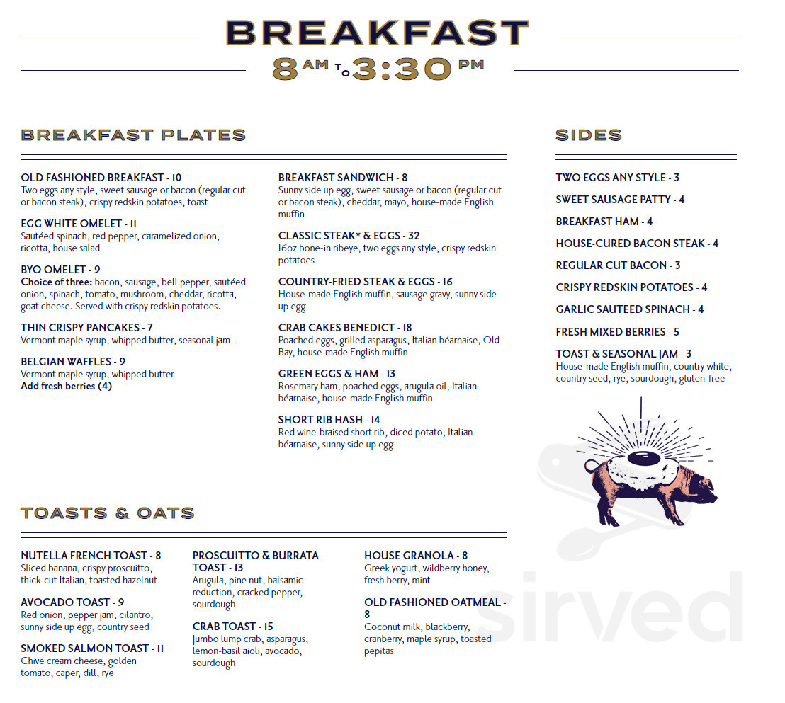 The Lot at Edgewater Menu - Oakmont, Pennsylvania | Sirved