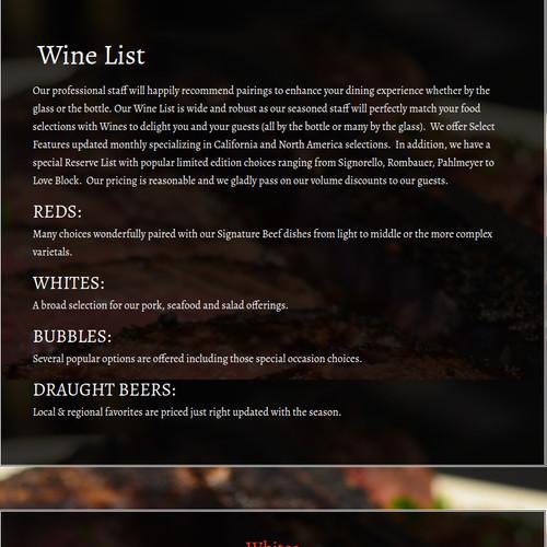 1200 Chophouse menu in St Pete Beach, Florida, USA