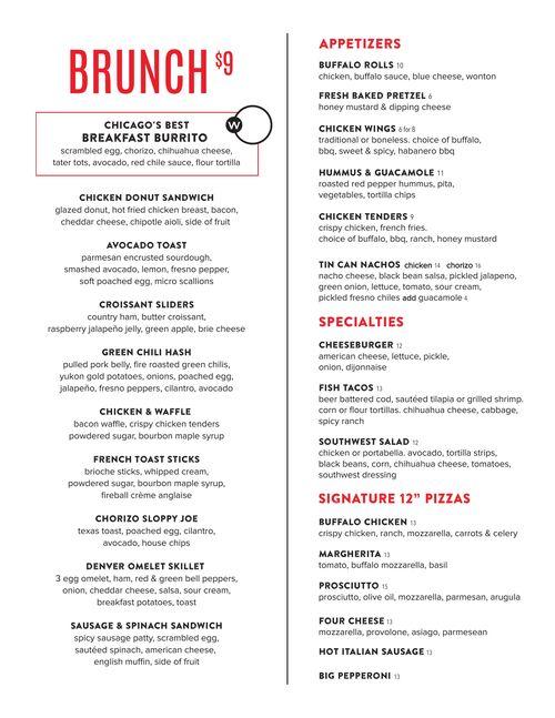 Ranalli's West Loop menu in Chicago, Illinois, USA