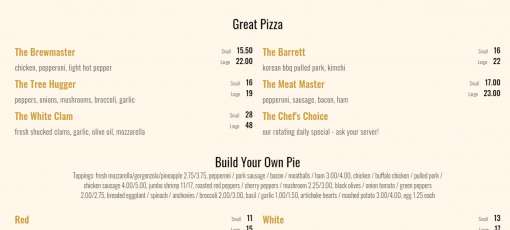 Menu for Brewport Brewing Co in Bridgeport, CT | Sirved