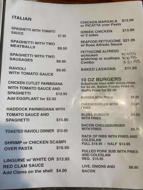 The Dinner Table menu in Swanzey, New Hampshire, USA