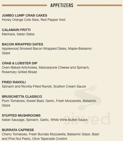 Biaggi's Ristorante Italiano menu in Naperville, Illinois, USA