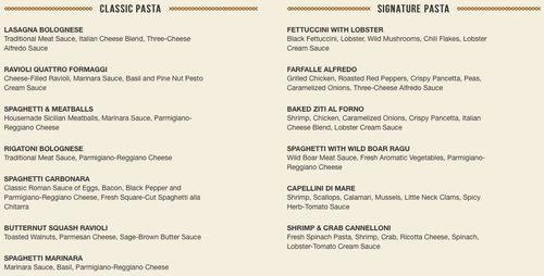 Biaggi's Ristorante Italiano menu in Cedar Rapids, Iowa, USA