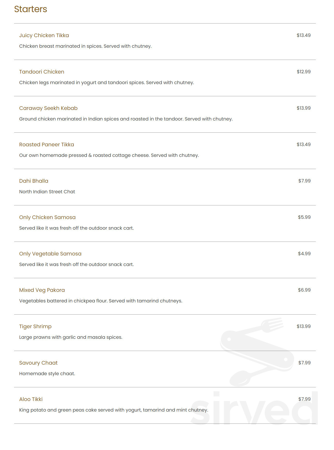 Caraway Grill - Regina Downtown menu in Regina, Saskatchewan, Canada