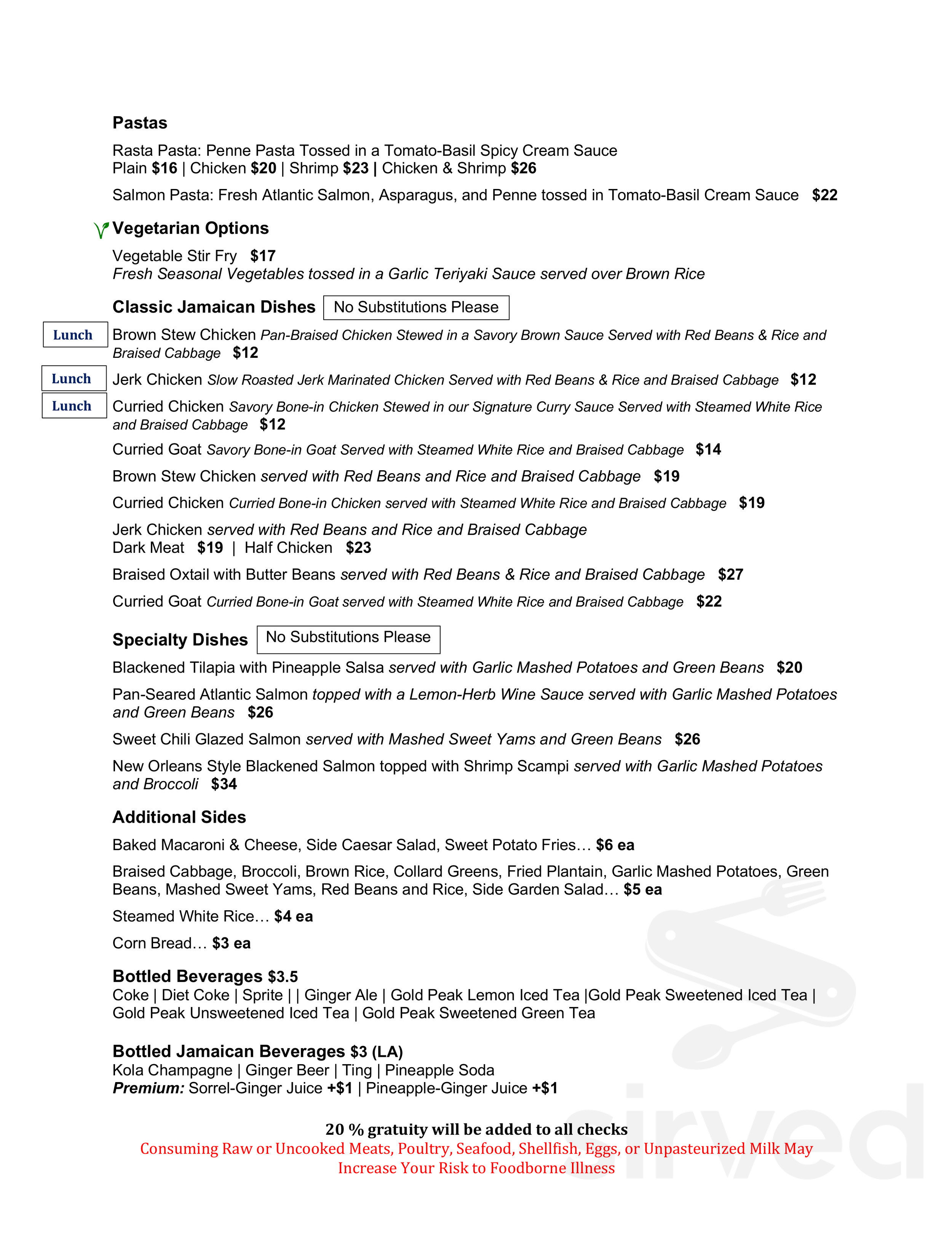 Menu - Philadelphia PA's 48th Street Grille | Sirved
