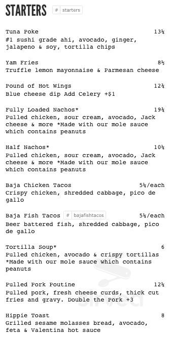 LOCAL Public Eatery Sherwood menu in Sherwood Park, Alberta, Canada