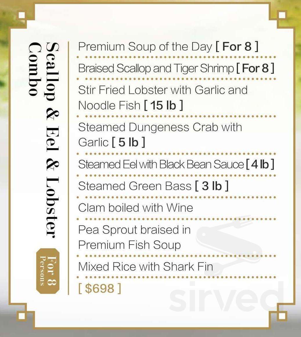 Yu Seafood Yorkdale menus in Toronto, Ontario, Canada