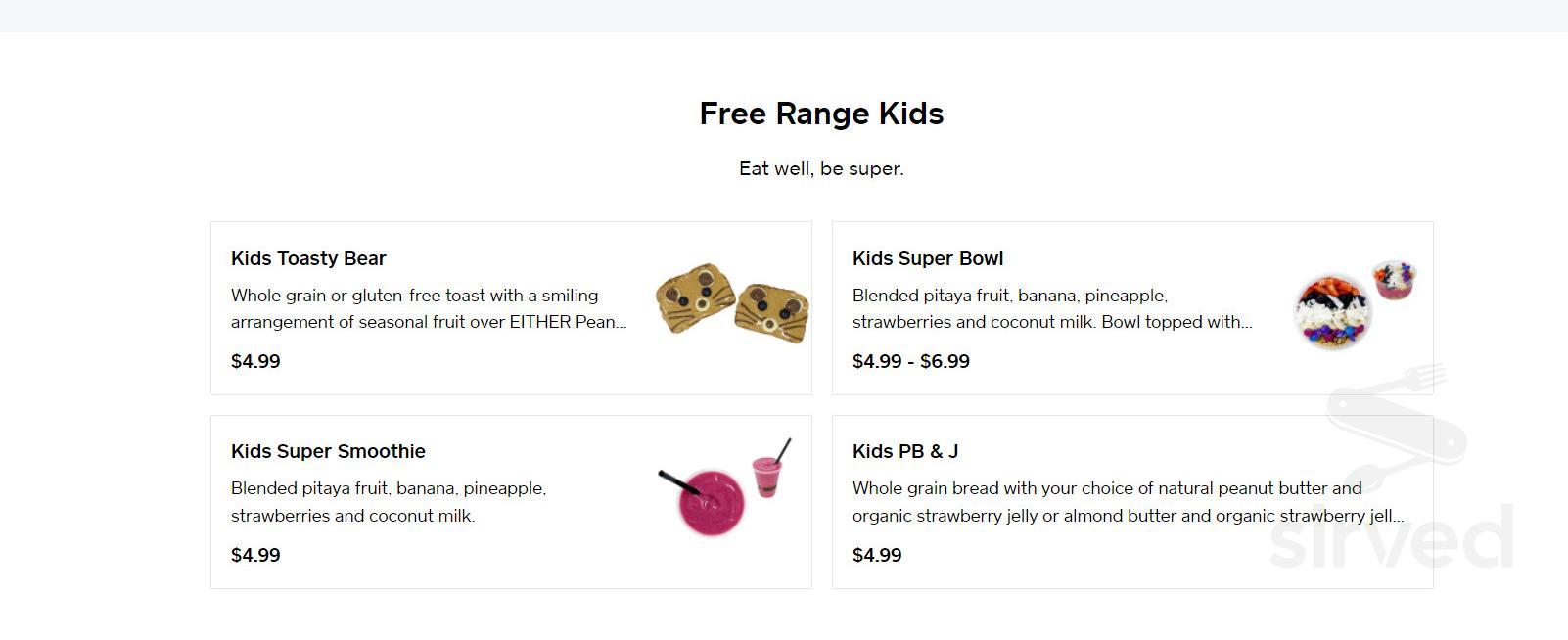 Free Range Cafe menu in Hagerstown, Maryland, USA