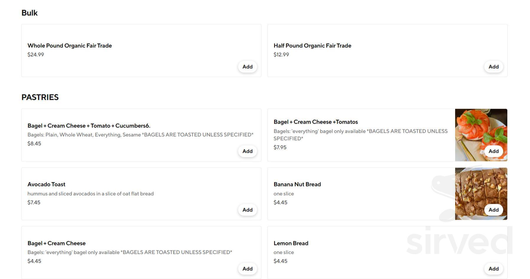 Common Grounds Coffee menu in Davis, California, USA