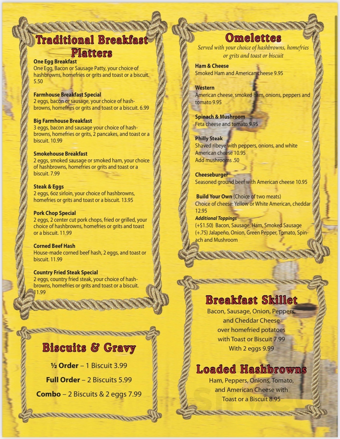 Menu for Farmhouse 1906 in Newberry, FL | Sirved
