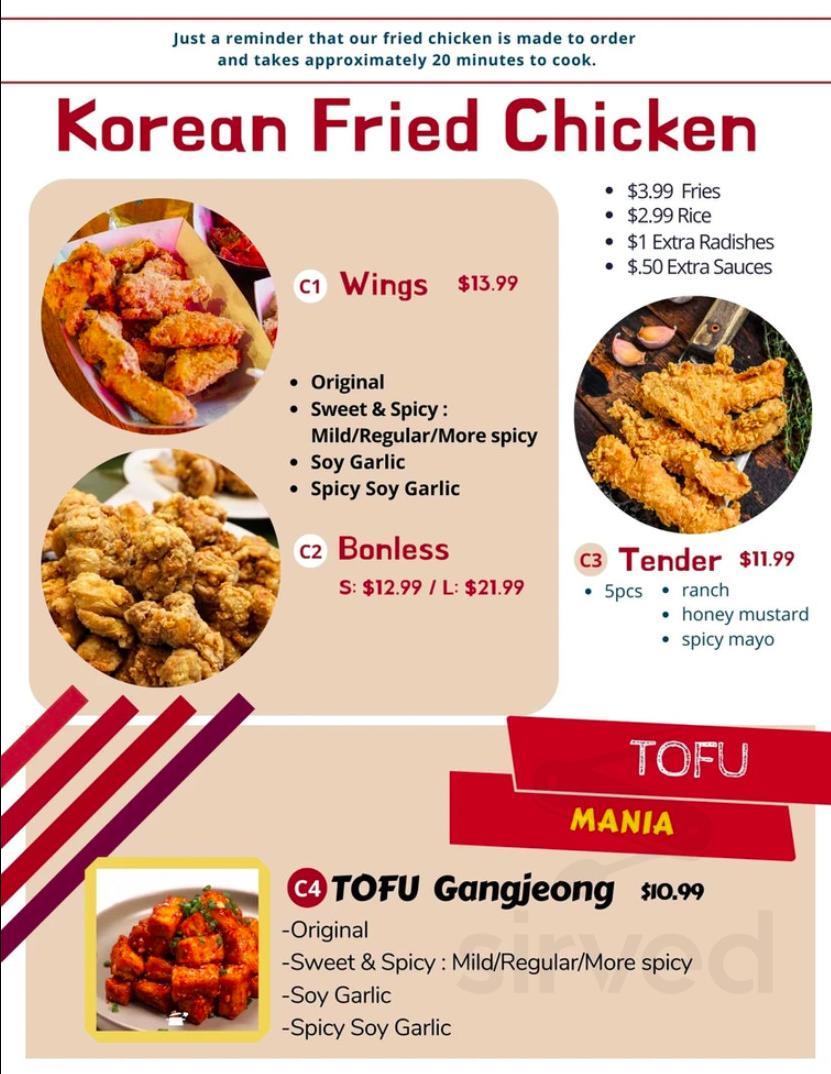 K1 & BOBAPOP menu in Killeen, Texas, USA